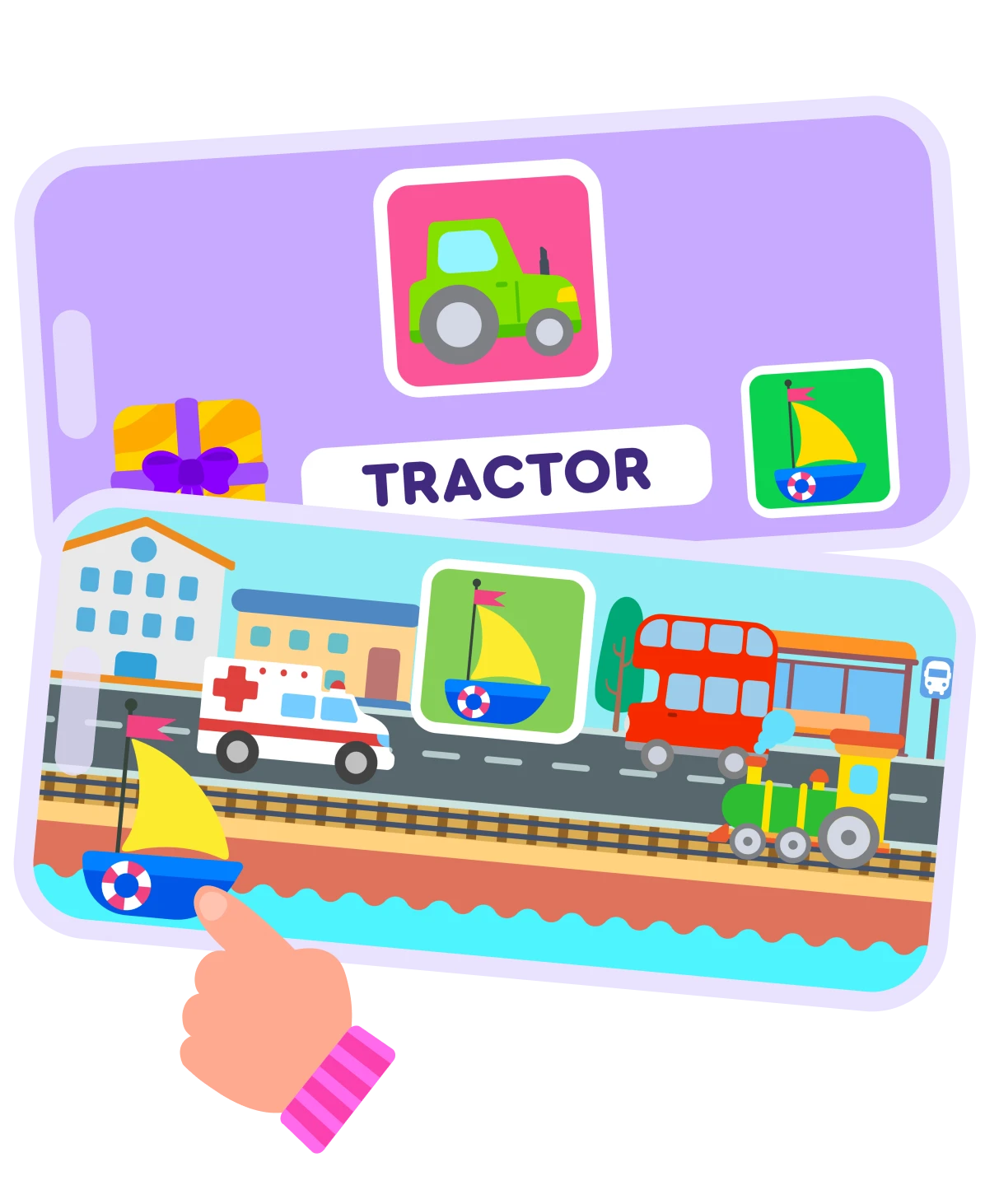 Transport – Flashcard Game for Kids to Learn Vehicles and Boost Memory