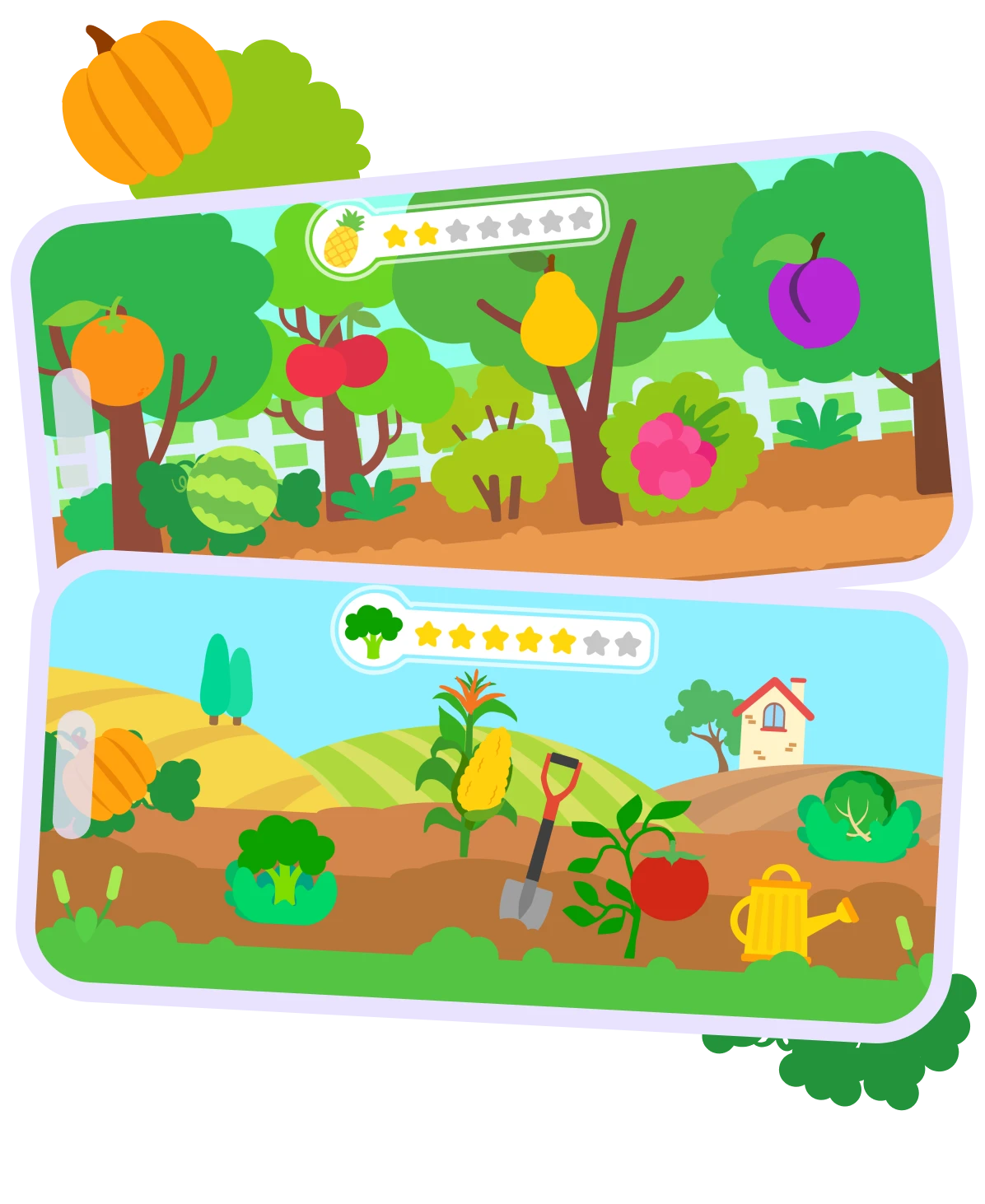 Fruits & Vegetables Game for Kids – Learn Sorting, Colors & Healthy ...